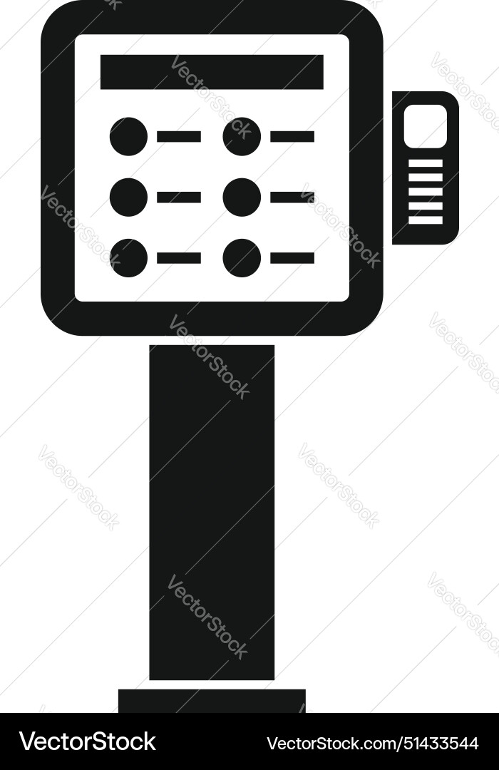 Isolated bus stop schedule sign icon Royalty Free Vector