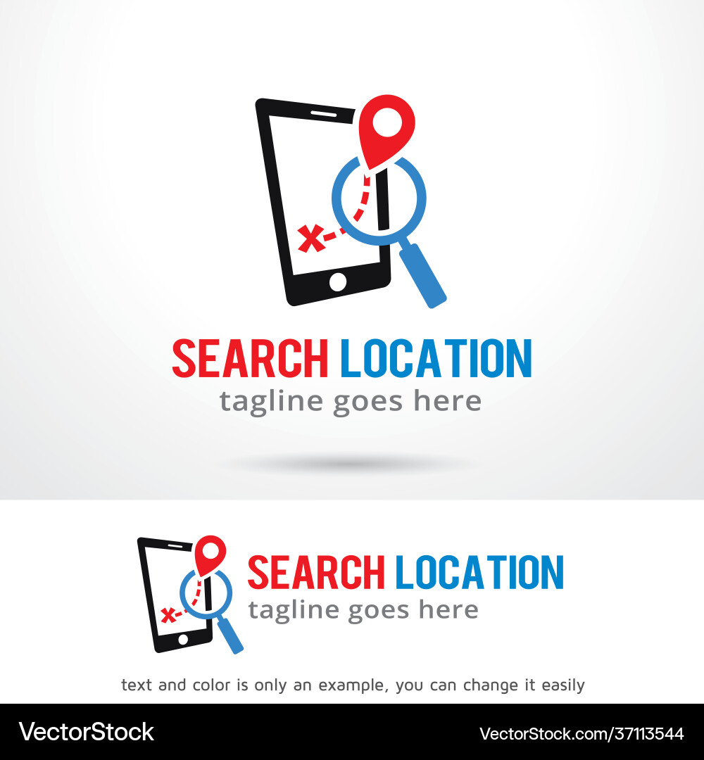 Location Search Logo Template Royalty Free Vector Image