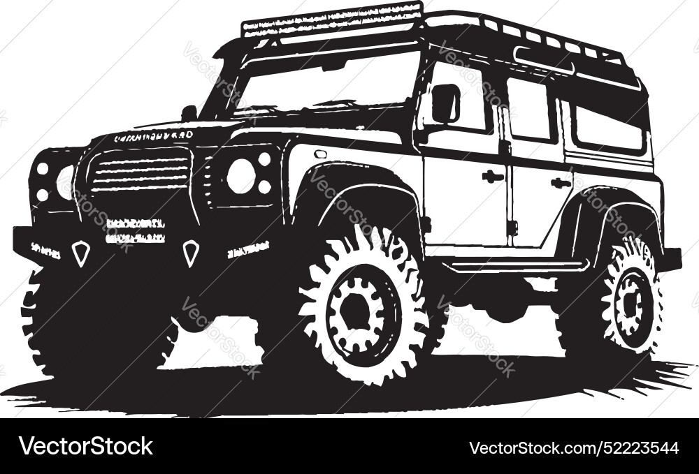 Mud mastery icon black logo for 4x4 adventure Vector Image