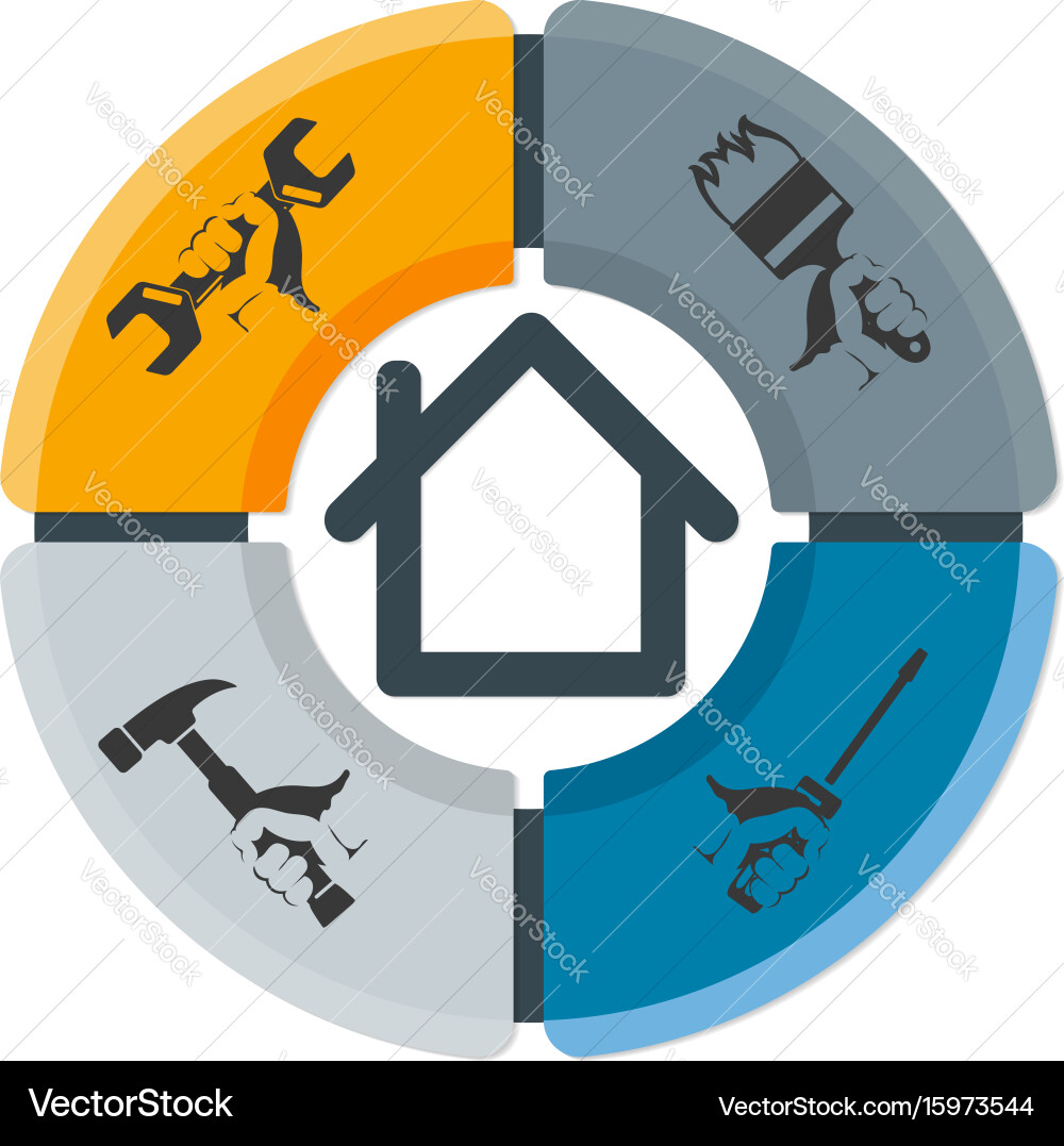 Repair symbol for business Royalty Free Vector Image