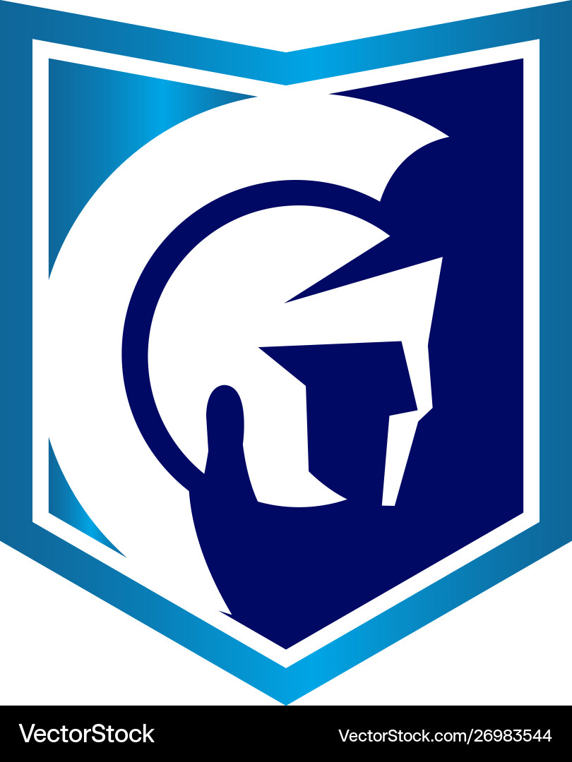 Spartan helm logo Royalty Free Vector Image - VectorStock