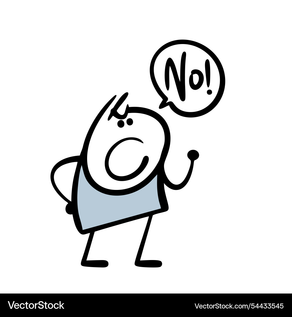 Angry Stickman - Fist Clench Royalty Free Vector Image