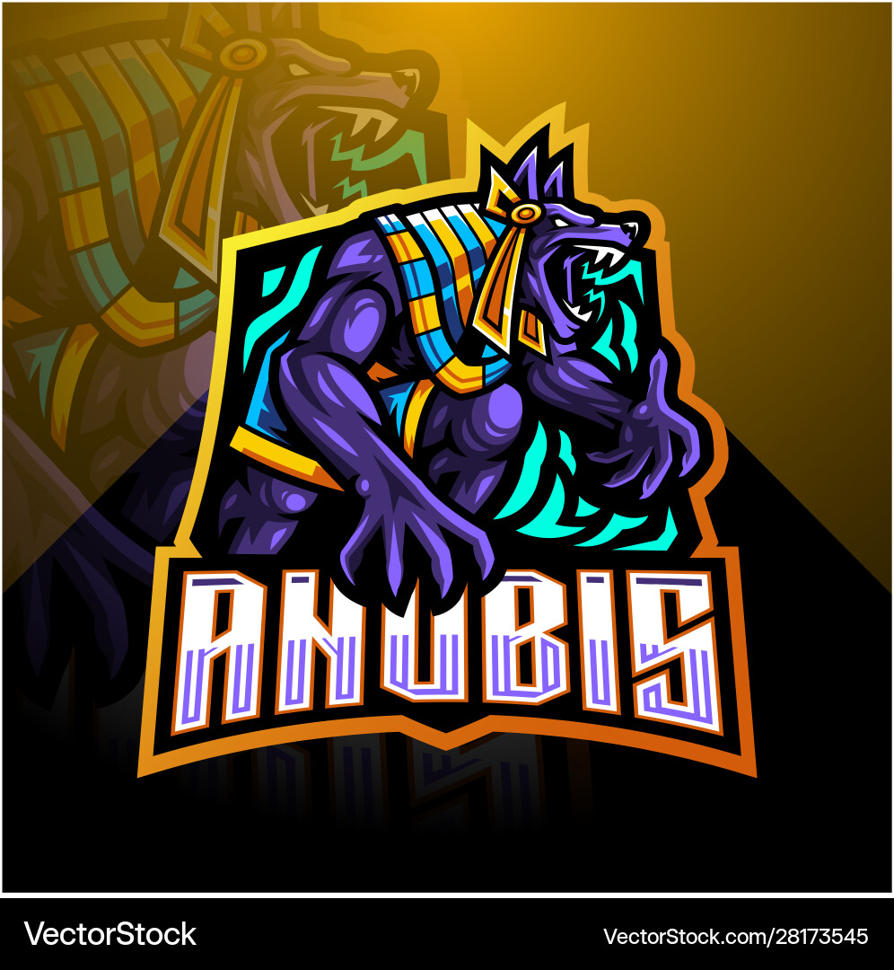 Anubis Esports Mascot Logo Royalty Free Vector Image