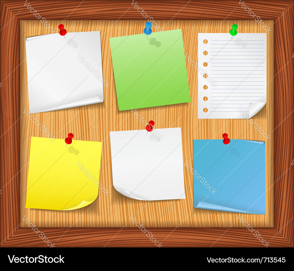 Bulletin board Royalty Free Vector Image - VectorStock