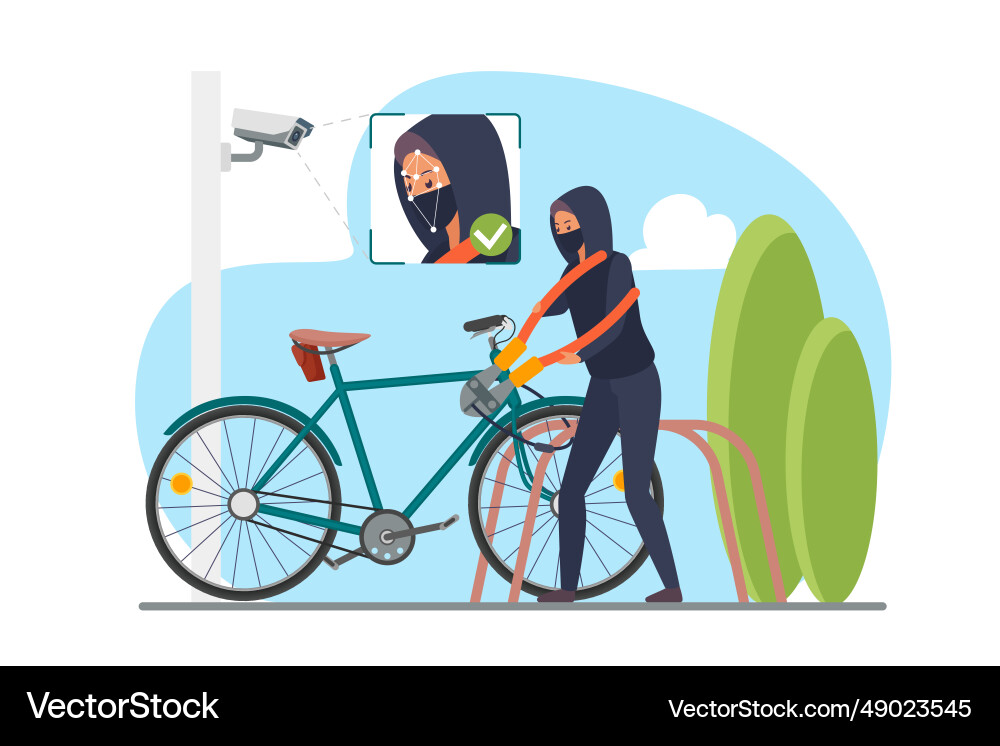 Control help in solving crimes by facial Vector Image