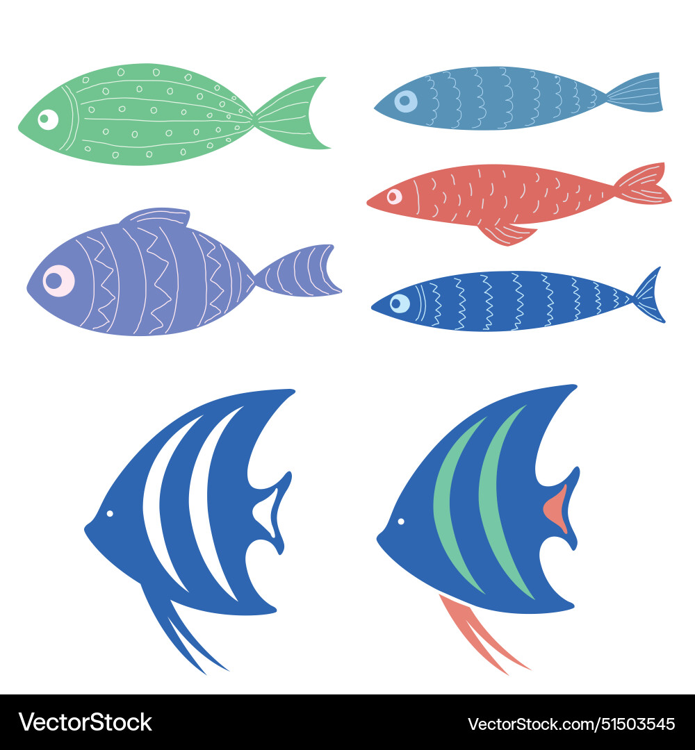 Fish on the white Royalty Free Vector Image - VectorStock