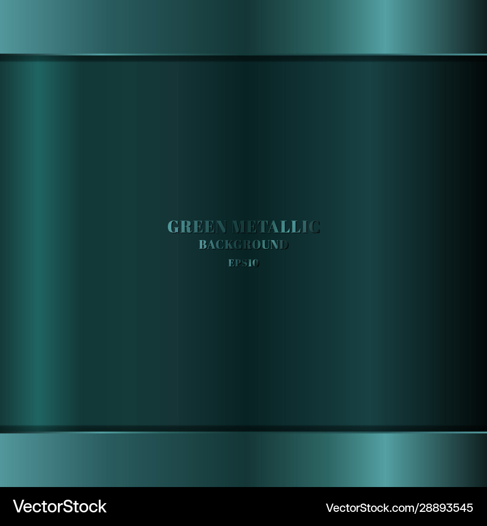 Realistic green metallic metal background Vector Image