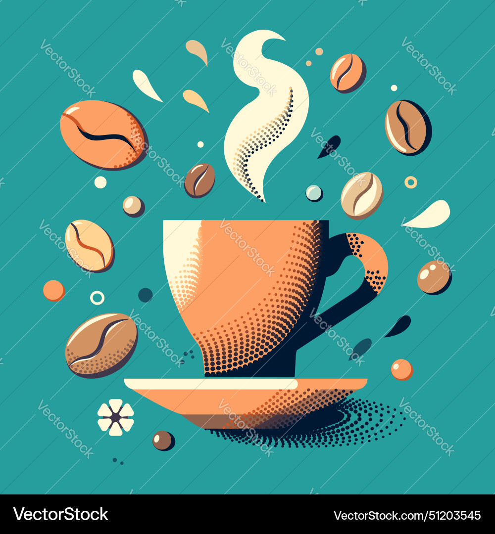 Retro coffee poster Royalty Free Vector Image - VectorStock