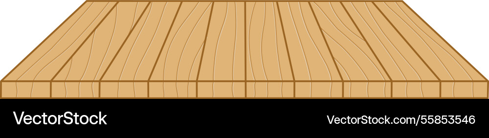 Brown wooden table top front view with texture Vector Image