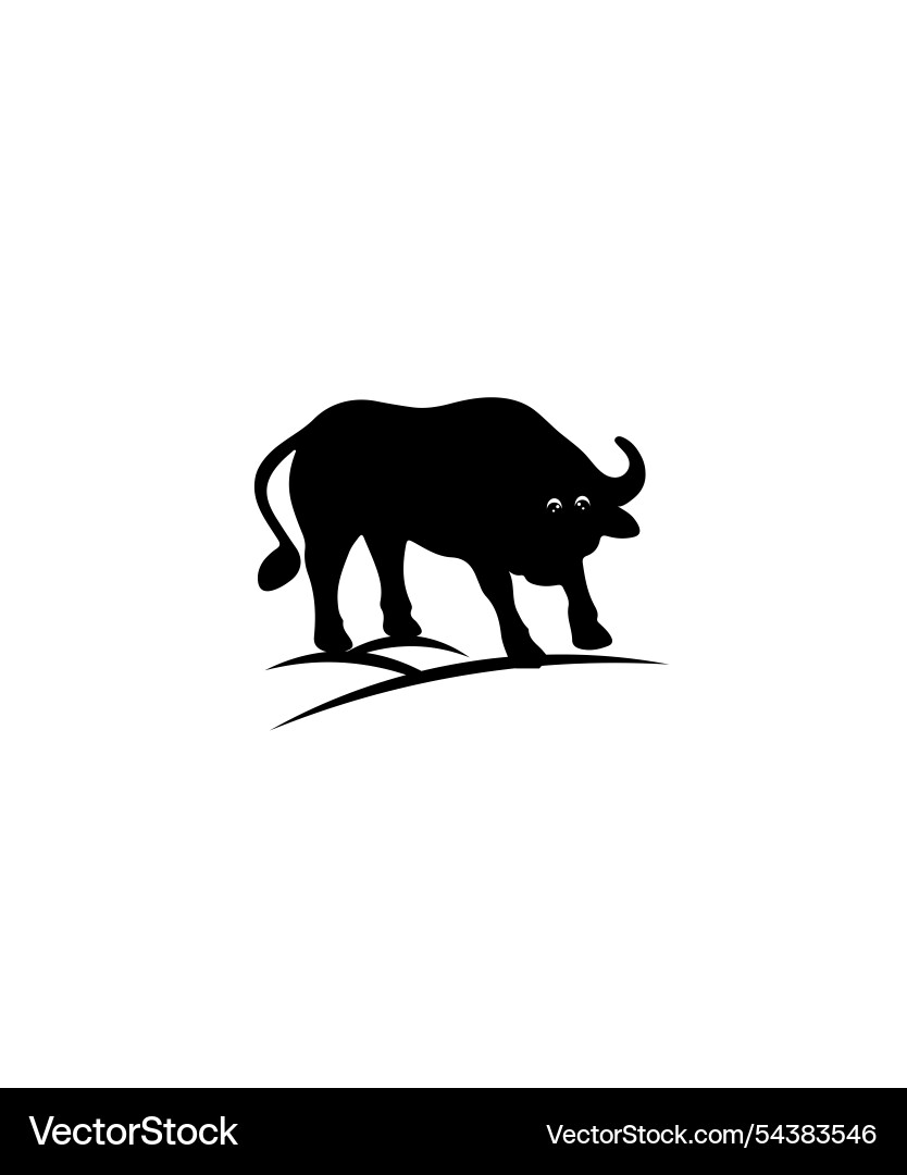 Buffalo logo bison bull Royalty Free Vector Image