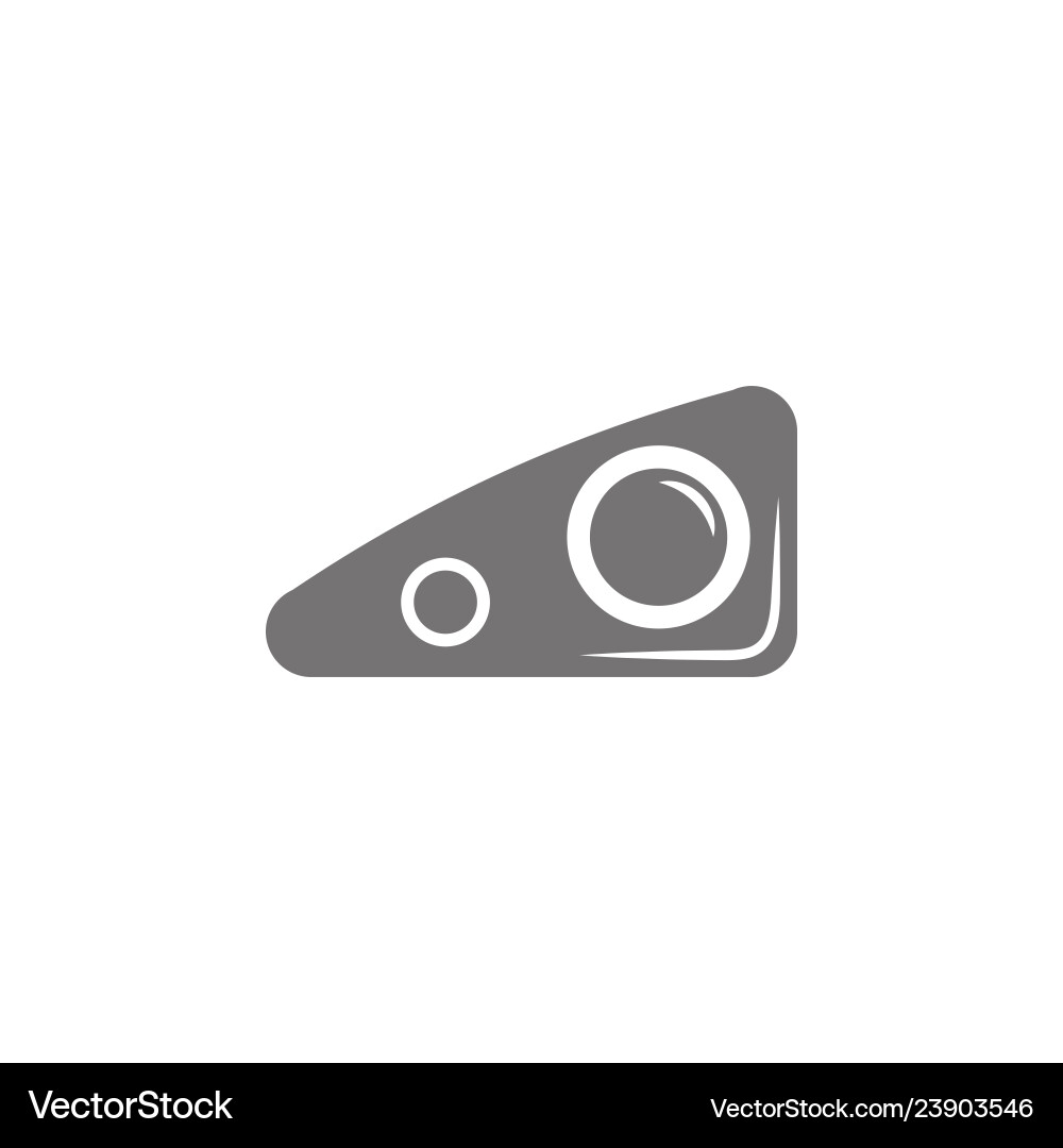 Car Headlight Icon - Retro Style Royalty Free Vector Image