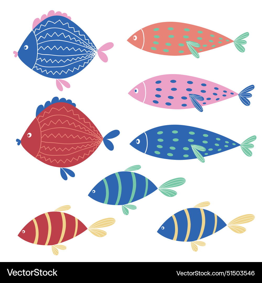 Fish on the white Royalty Free Vector Image - VectorStock