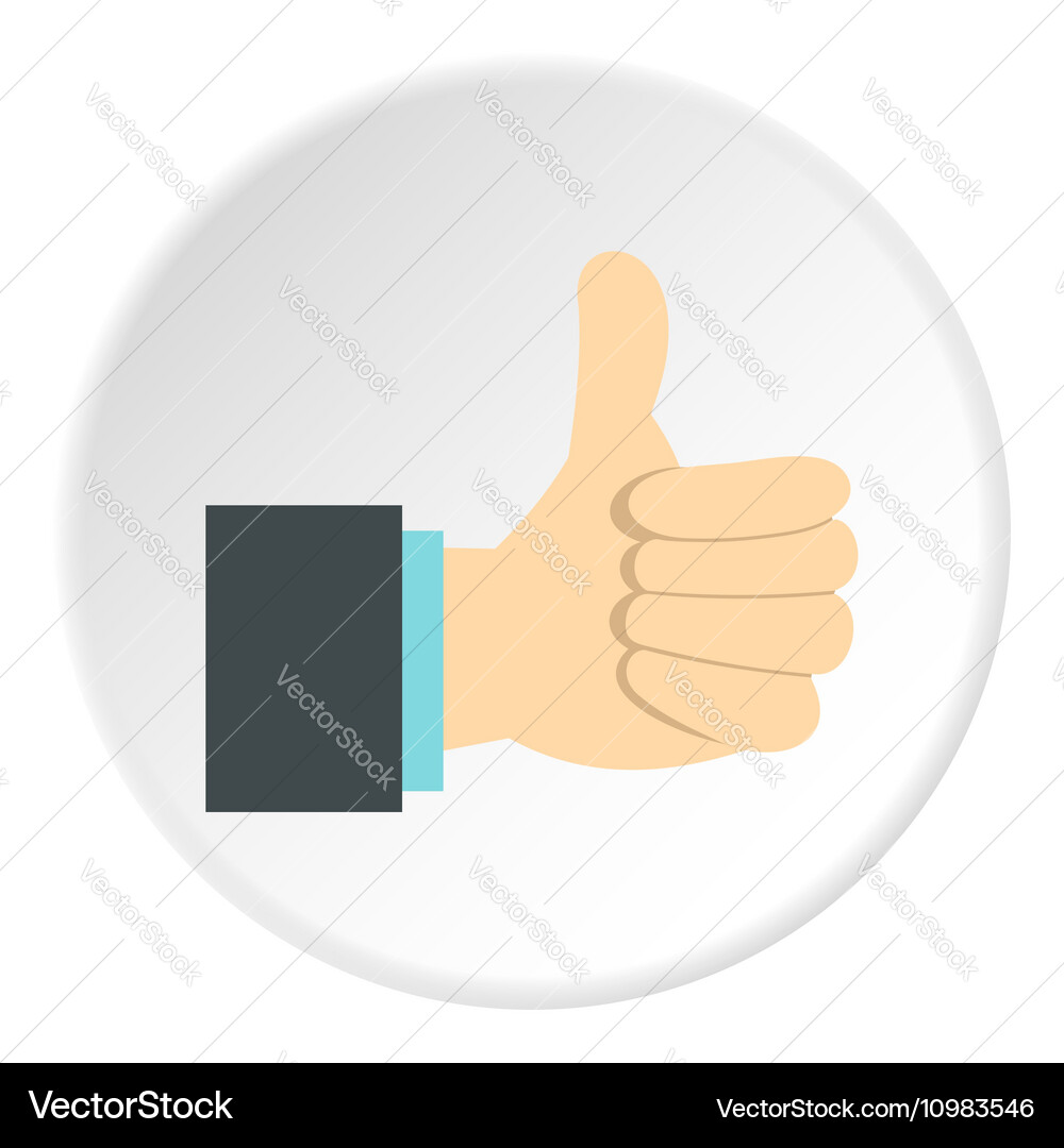 Gesture approval icon flat style Royalty Free Vector Image