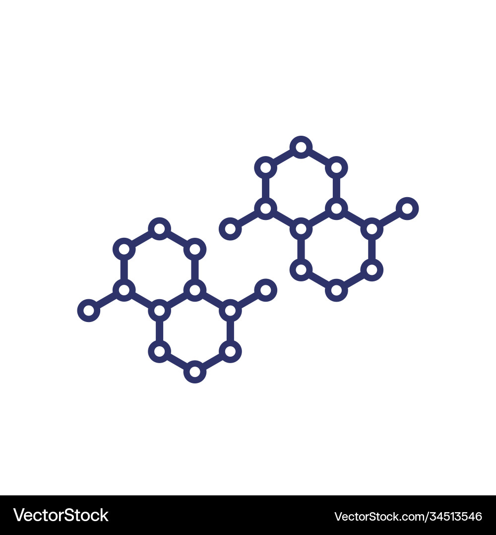 Graphene nano structures icon Royalty Free Vector Image