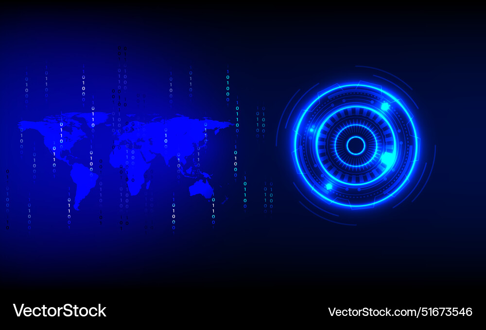 Graphics design circle cog glow concept hitech Vector Image