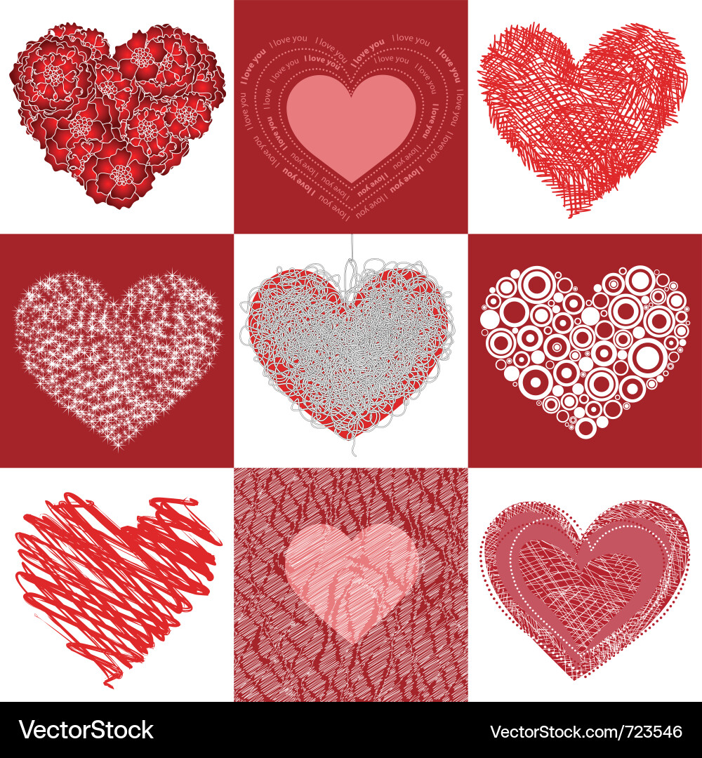 Group heart Royalty Free Vector Image - VectorStock