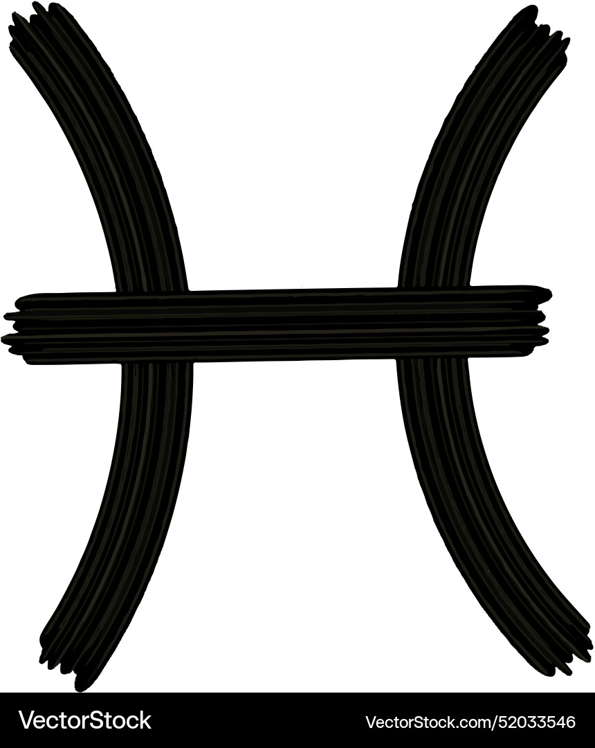 Zodiac sign pisces icon simple Royalty Free Vector Image