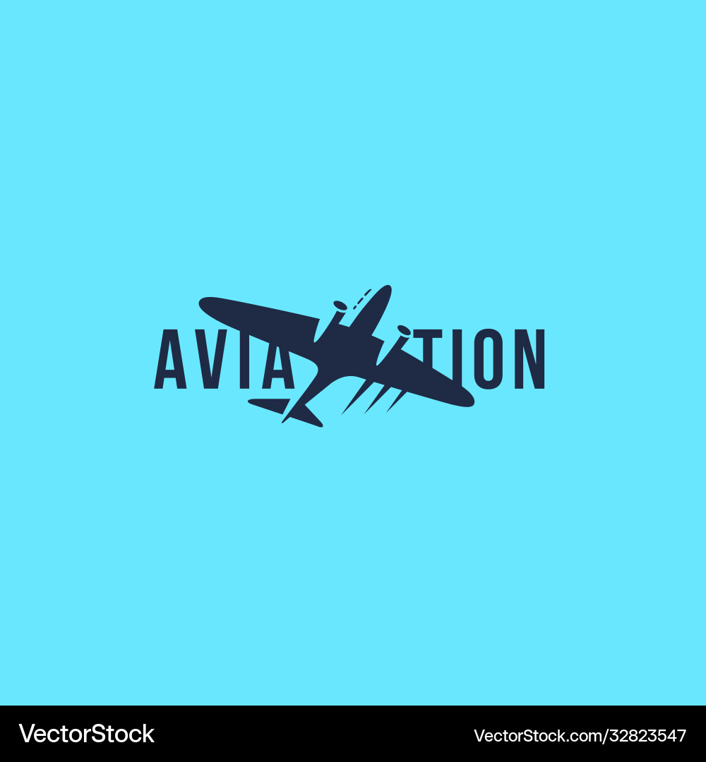 Aviation logo Royalty Free Vector Image - VectorStock