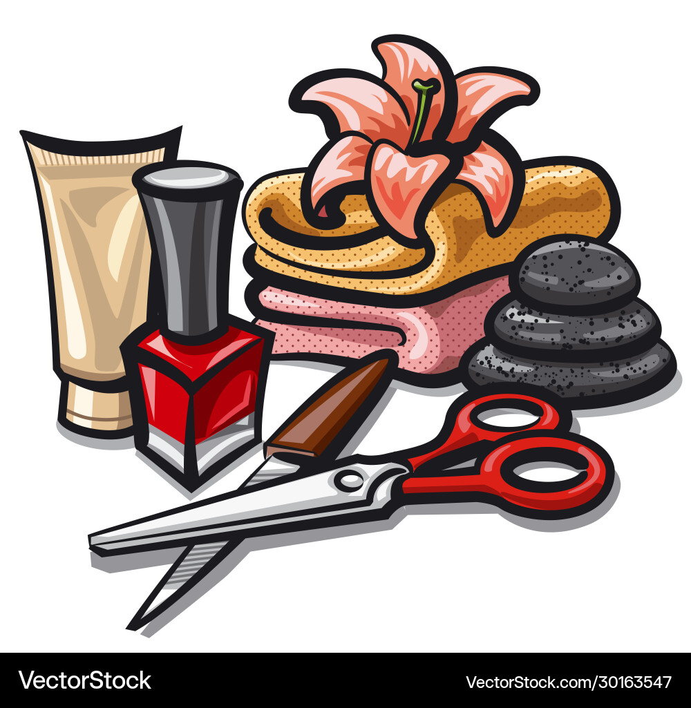 Beauty salon products Royalty Free Vector Image