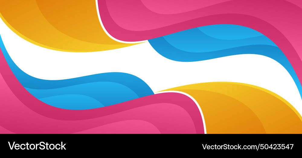 Colorful wave banner background Royalty Free Vector Image
