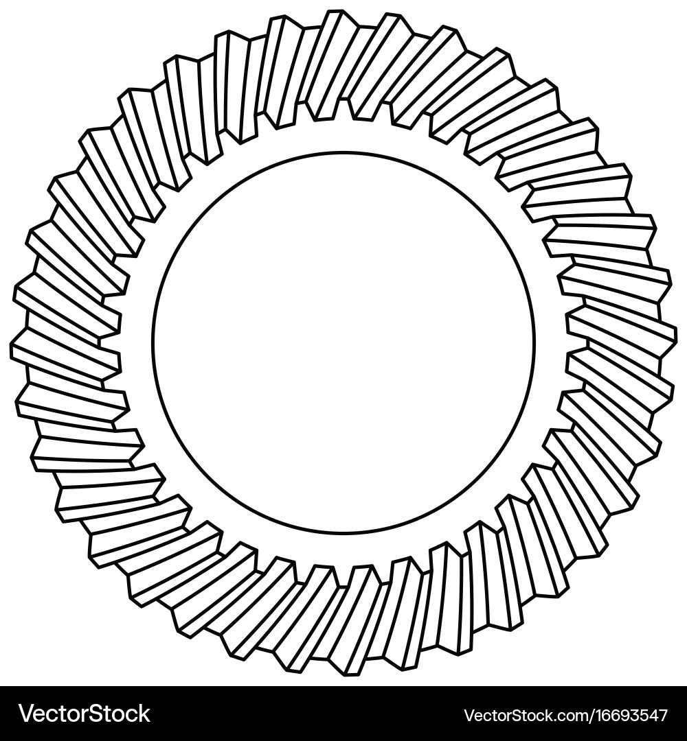 Helical gear icon Royalty Free Vector Image - VectorStock