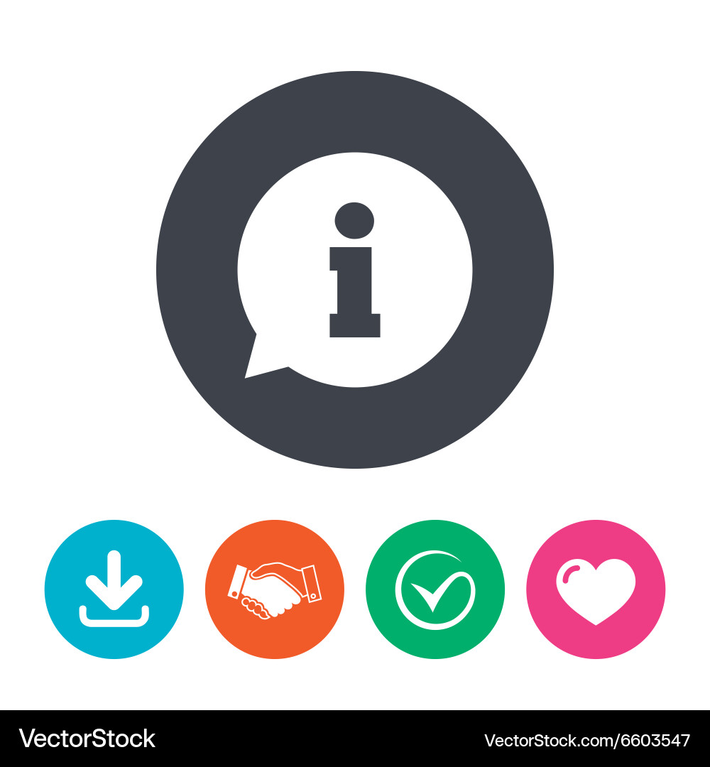 Information Icon - Speech Bubble Royalty Free Vector Image