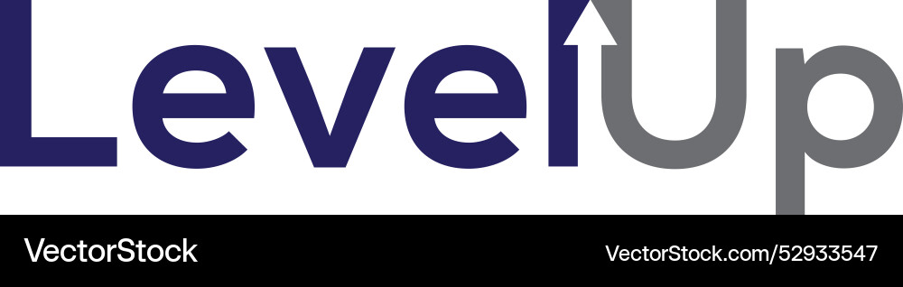 Level up logo design Royalty Free Vector Image