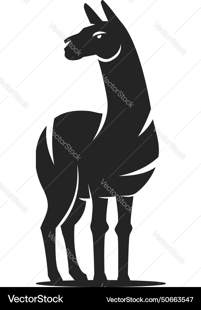 Llama logo template isolated brand identity icon Vector Image