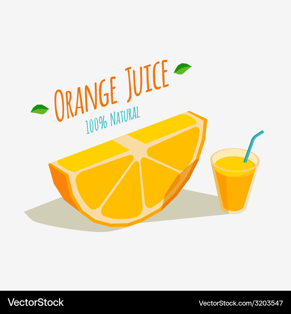 Orange juice Royalty Free Vector Image - VectorStock