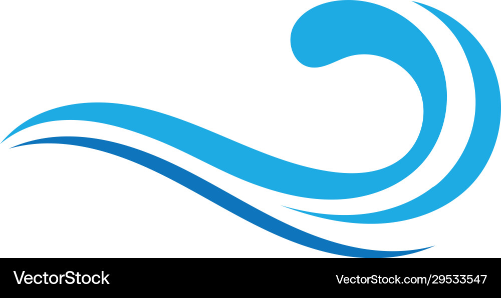 Sea wave logo ocean storm tide waves wavy river Vector Image