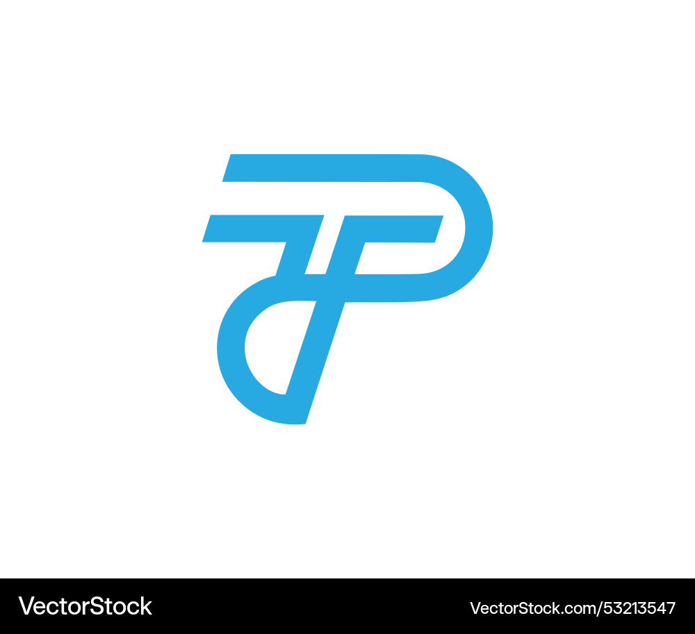 Tp initial logo for financial companies Royalty Free Vector