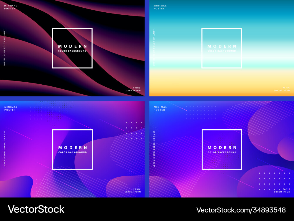 Banner gradient background modern with colorful Vector Image