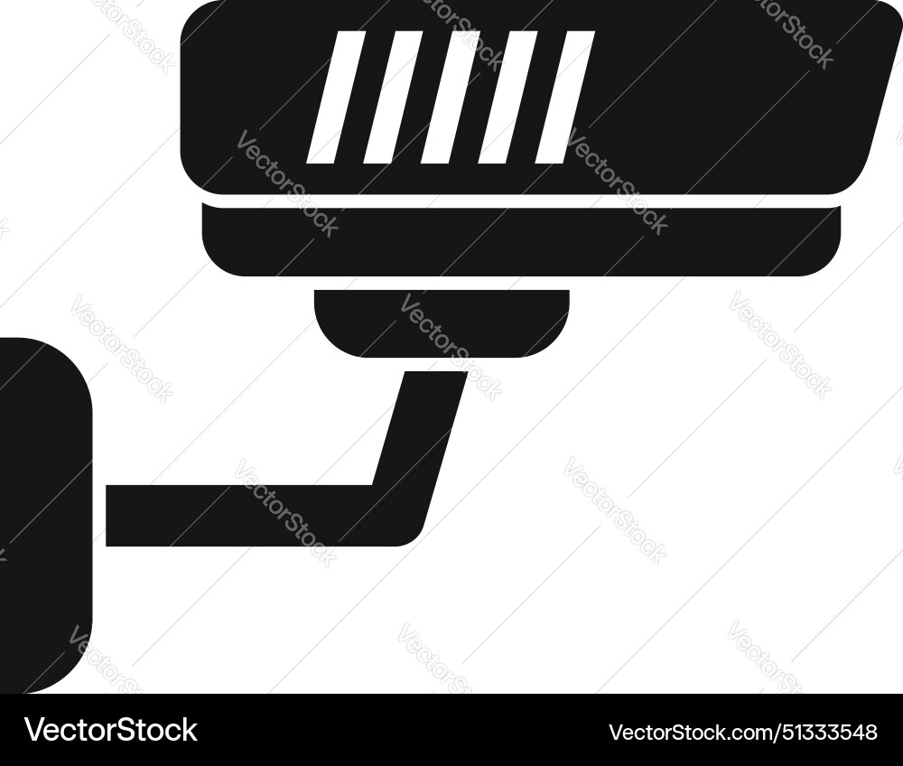 Black and white icon of a mounted security Vector Image