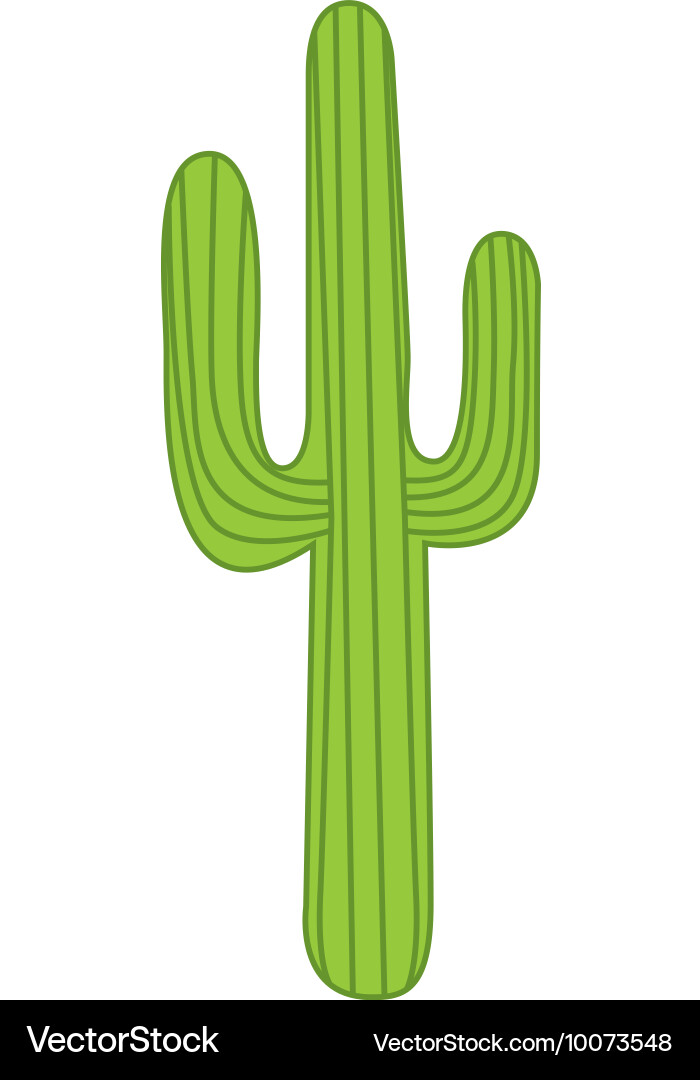 Cactus plant desert icon Royalty Free Vector Image