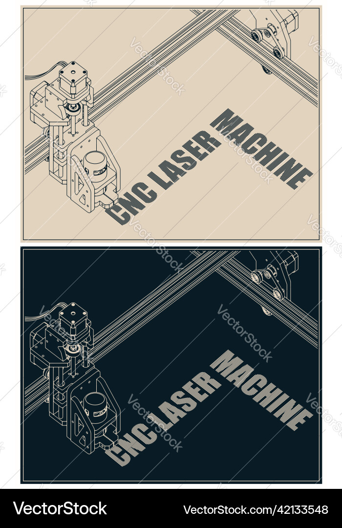 Cnc laser machine Royalty Free Vector Image - VectorStock