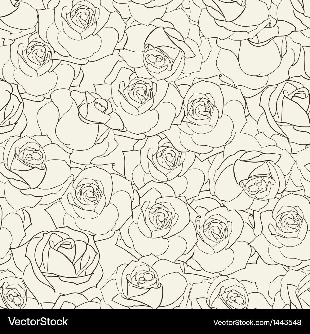 Elegant Rose Seamless Pattern Royalty Free Vector Image