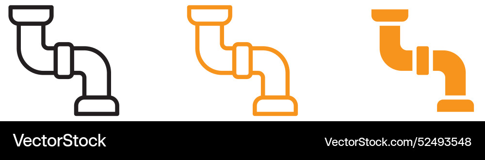 Functional pipe icon for plumbing Royalty Free Vector Image