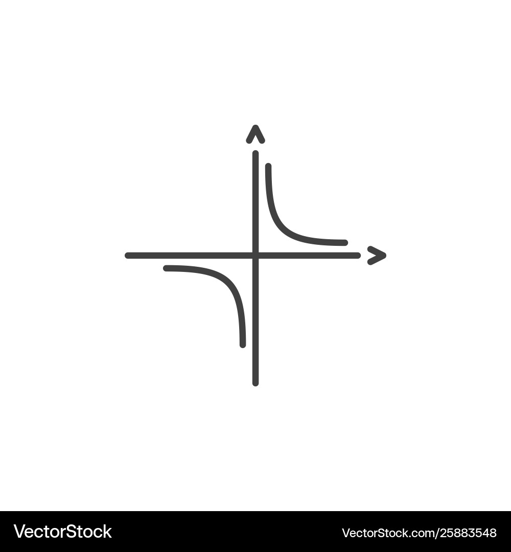 Mathematics coordinate axis outline concept Vector Image