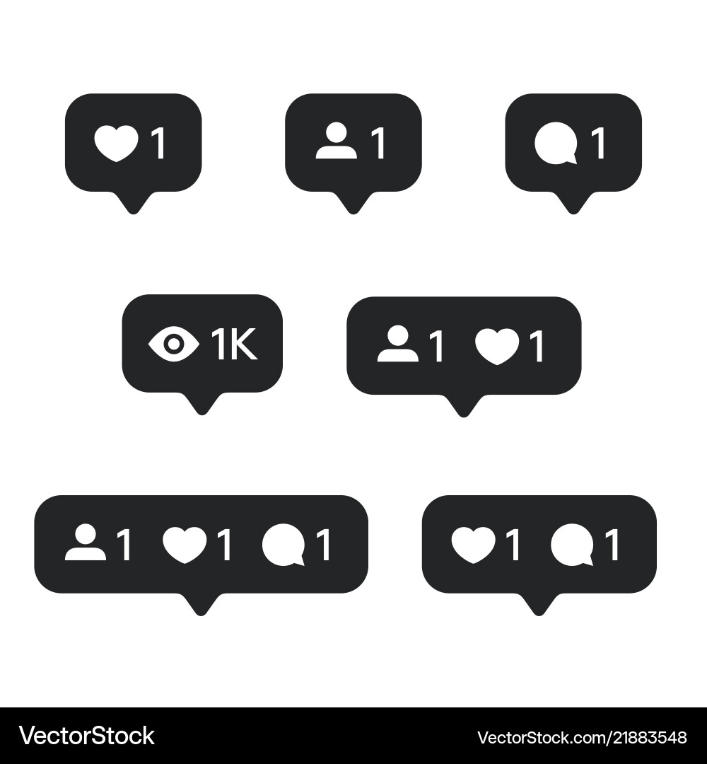 Like Comment Share Icons Instagram Vector Images (over 1,600)