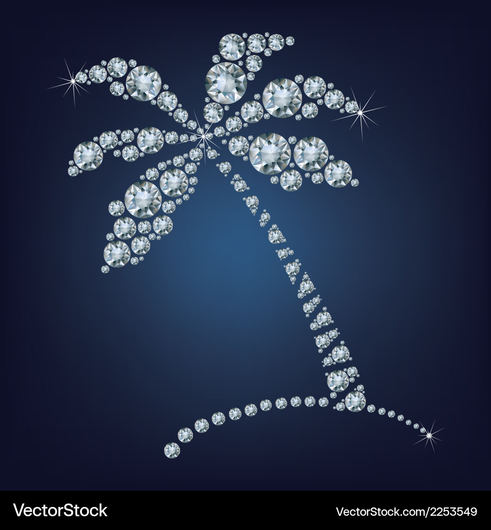 Diamond Palm Tree Royalty Free Vector Image - VectorStock