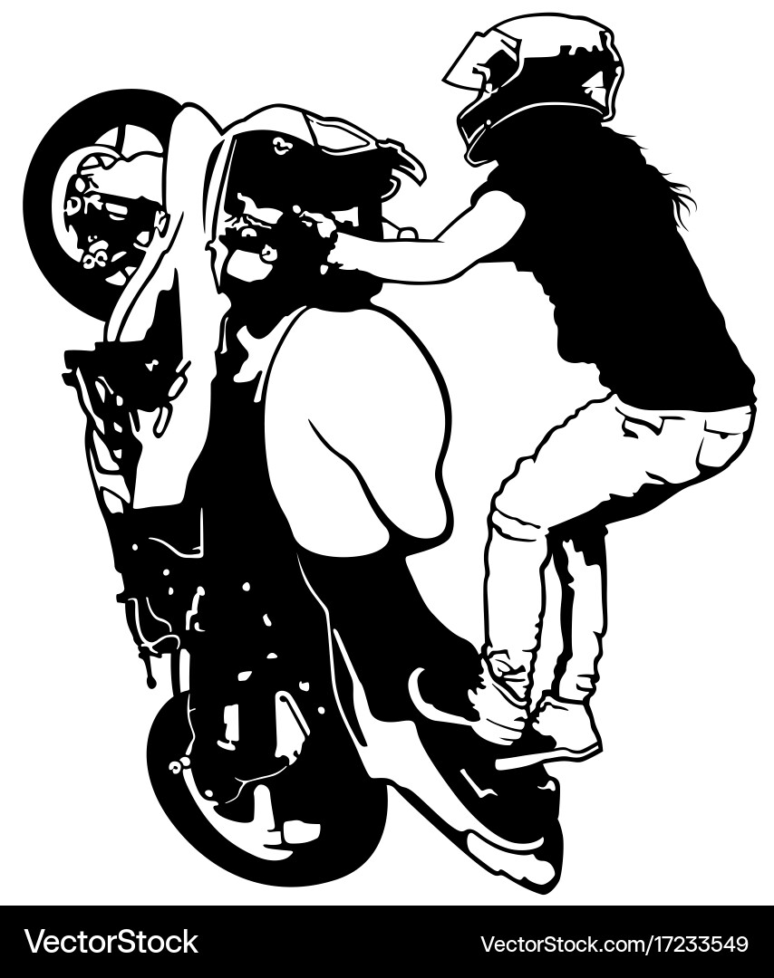 Female stunt rider Royalty Free Vector Image - VectorStock