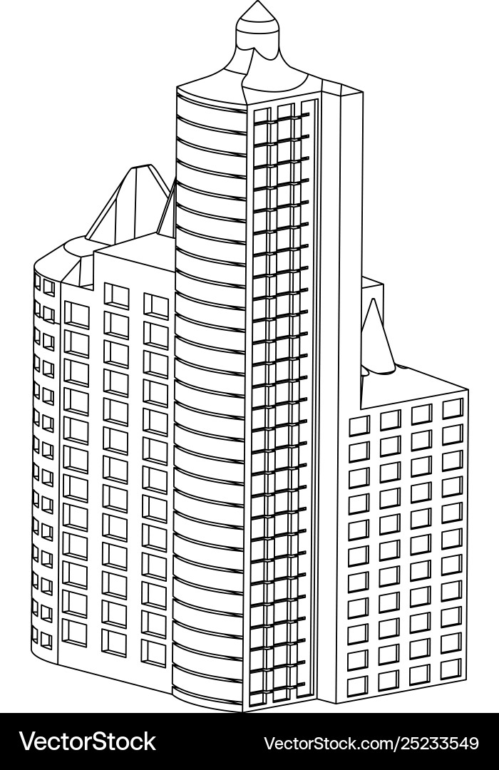 Frame white building Royalty Free Vector Image