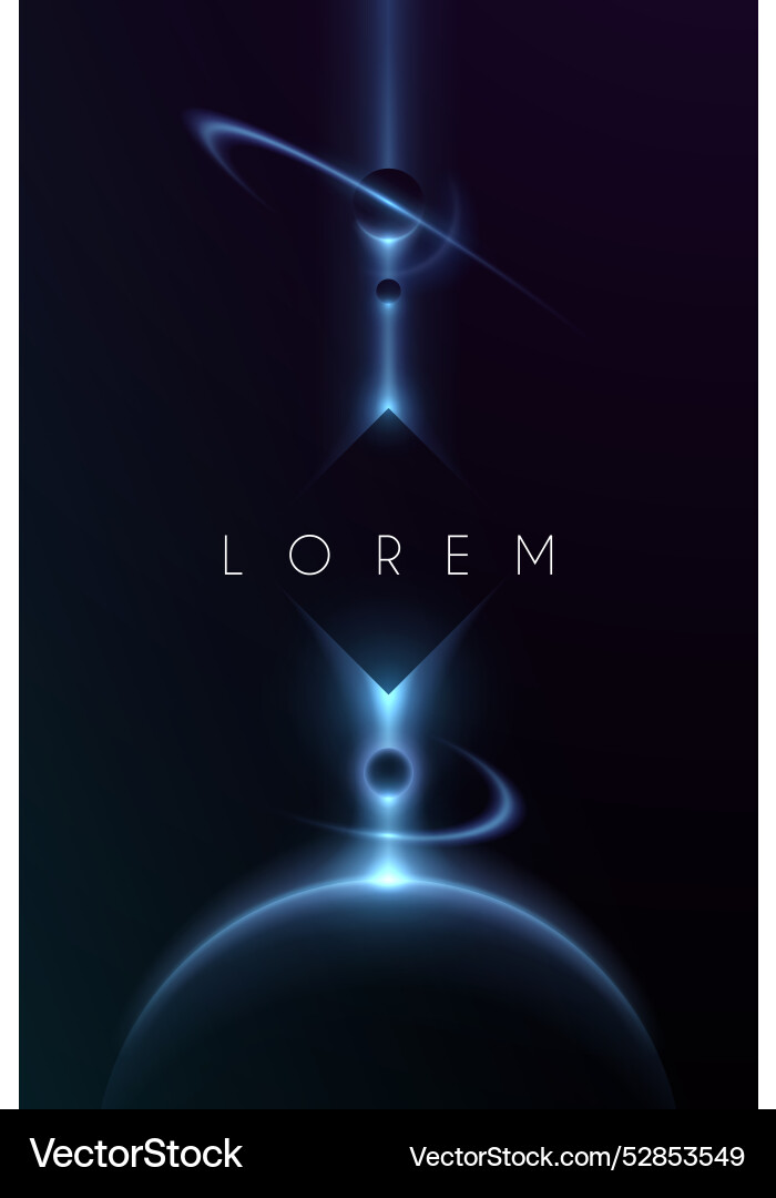 Galaxy planets and light effects Royalty Free Vector Image