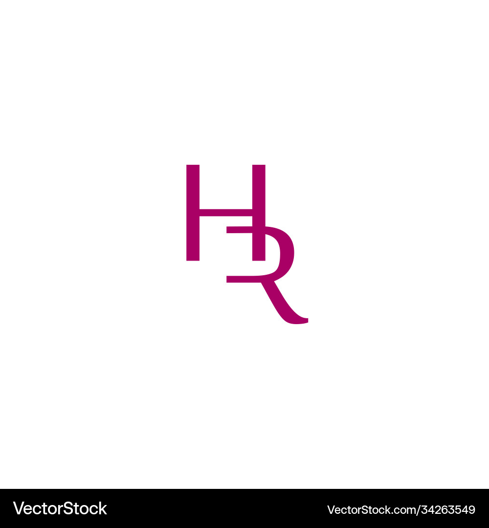 Hr logo symbol Royalty Free Vector Image - VectorStock