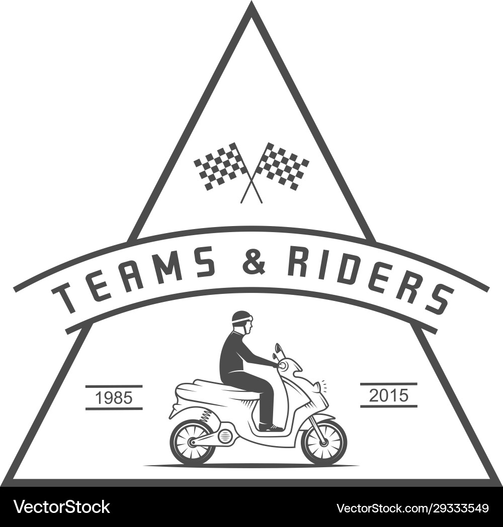 Retro teams and riders Royalty Free Vector Image