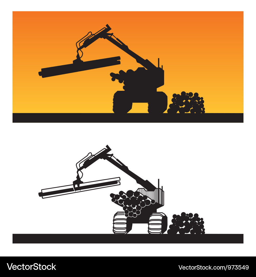 Wood loader Royalty Free Vector Image - VectorStock