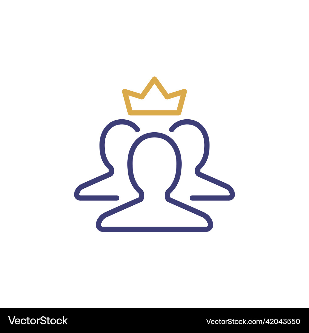 Customer membership client crown icon vip member Vector Image