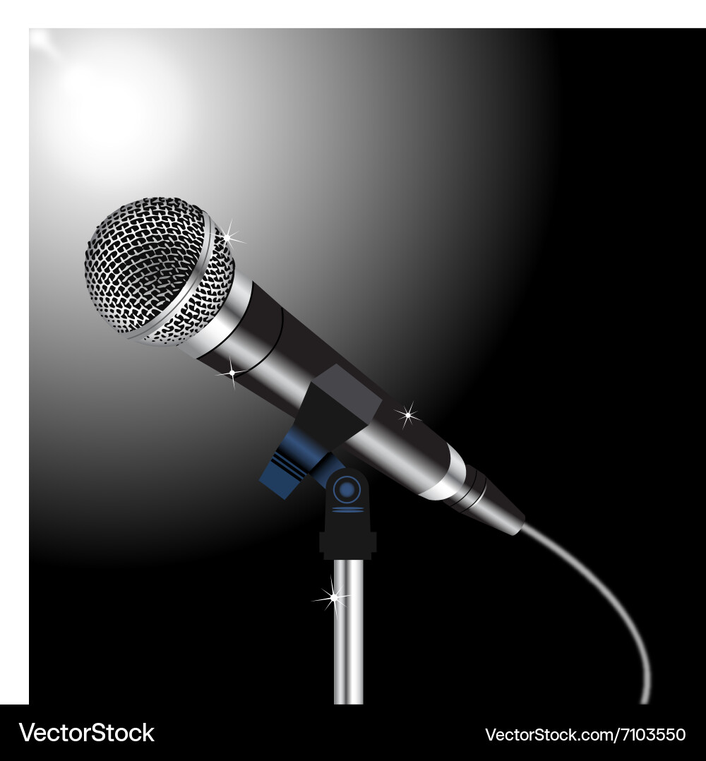 Microphone cord Royalty Free Vector Image - VectorStock