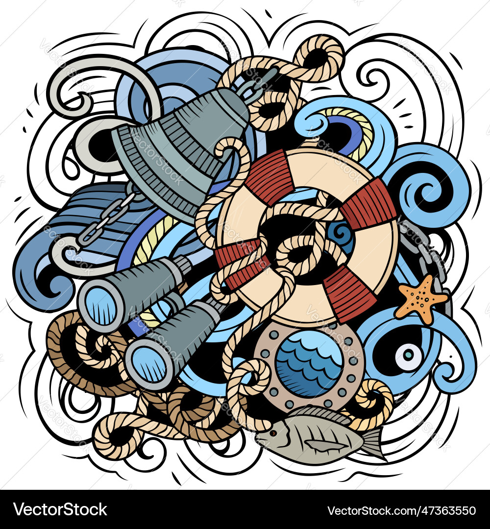 Nautical cartoon Royalty Free Vector Image - VectorStock