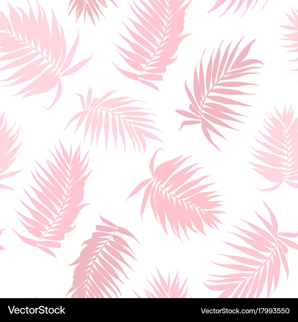 Pink camouflage palm tree leaves seamless pattern Vector Image